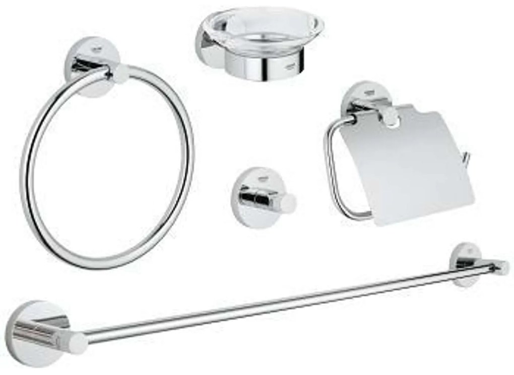 Grohe Essentials - Sada doplňků do koupelny 5 v 1, chrom 40344001