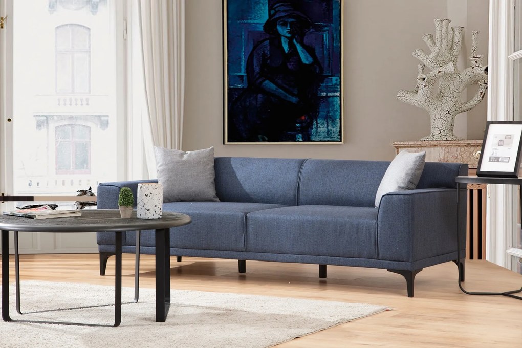 Atelier del Sofa 3-místná pohovka Petra 3 - Blue, Modrá