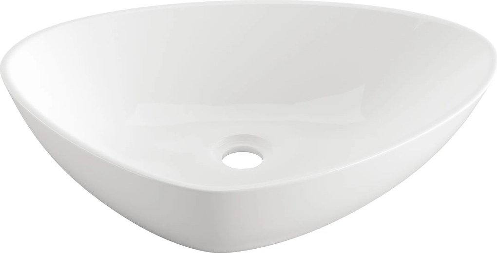 Invena Trigono, asymetrické umyvadlo na desku 500x405, INV-CE-58-001-W