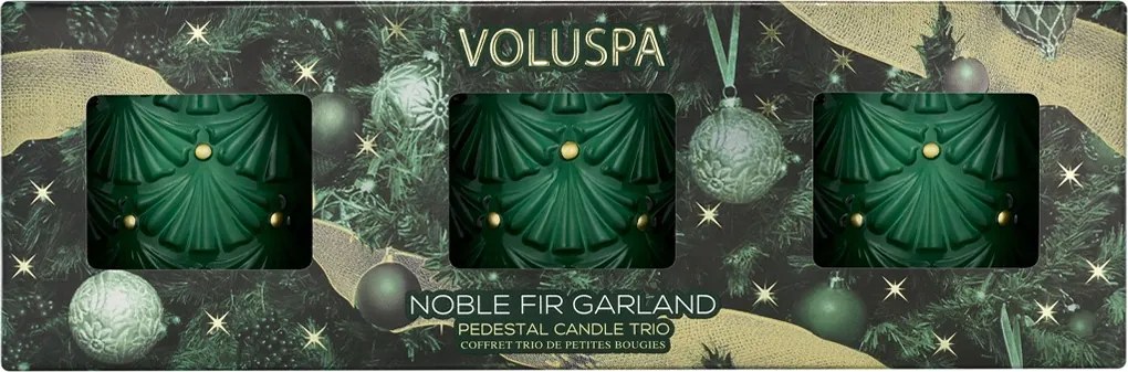 Voluspa dárková sada svíček Noble Fir Garland, 3x72 g
