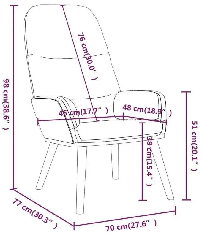 Křeslo relaxační, nohy dřevěné, látka šedá, NoBi COTTO 3