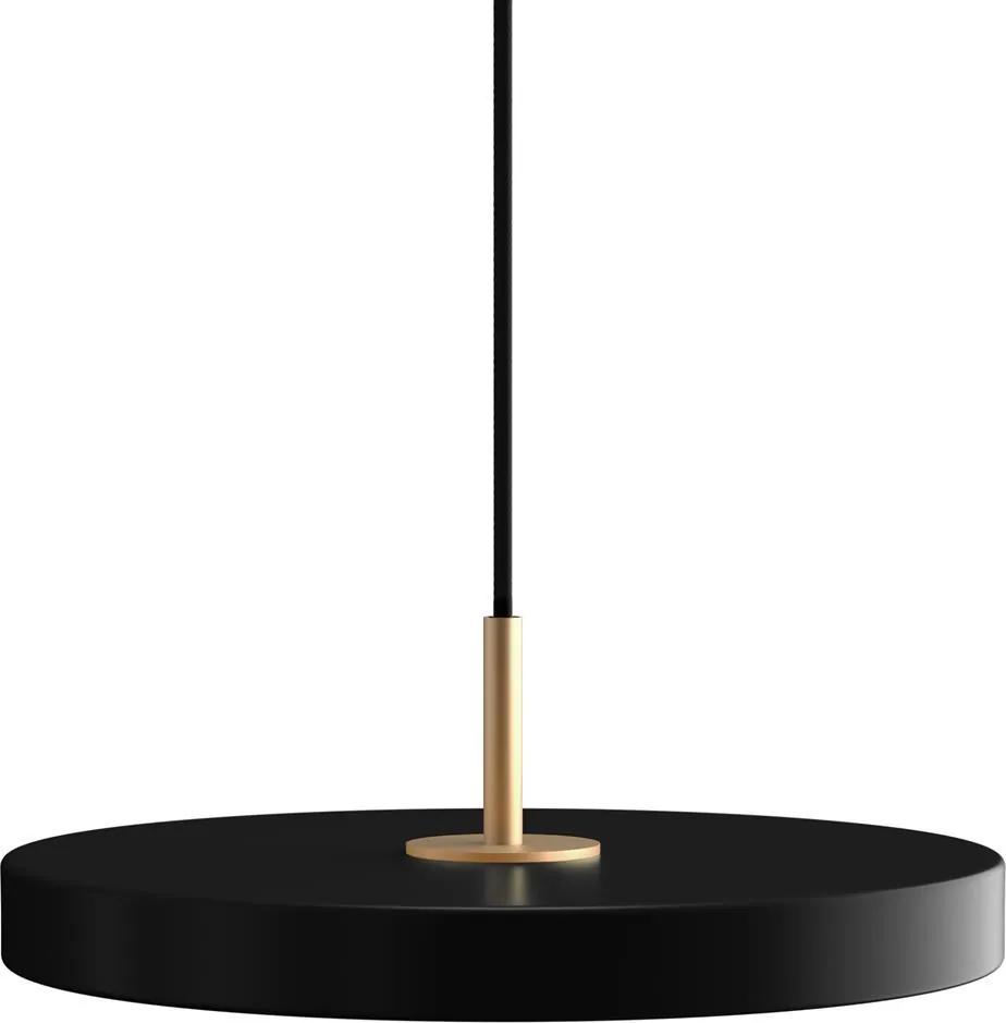 Závěsná lampa Asteria Mini se zlatým uchycením černá