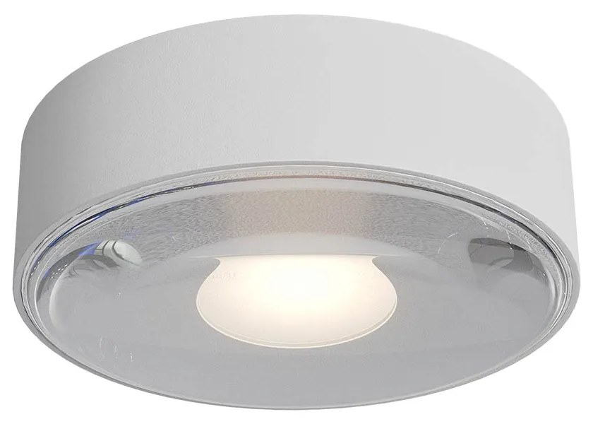 Redo 90411 Log, bílé venkovní stropní svítidlo LED 6W 3000K, průměr 10,7cm, IP65