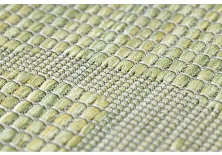 koberec SISAL PATIO 3045 listy ploché tkaní zelená / béžový velikost 194x290 cm | krásné koberce cz