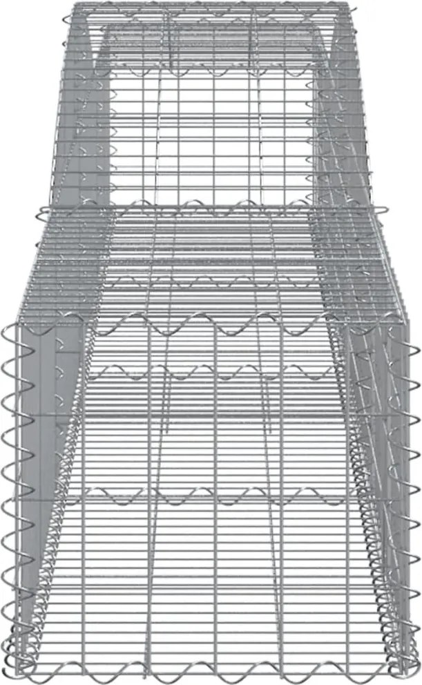Klenuté gabionové koše 8 ks 400x50x40/60 cm pozinkované železo 3146963