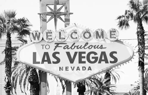 Luxusní vliesové fototapety Las Vegas - černobílé, rozměr 418,5 cm x 270 cm