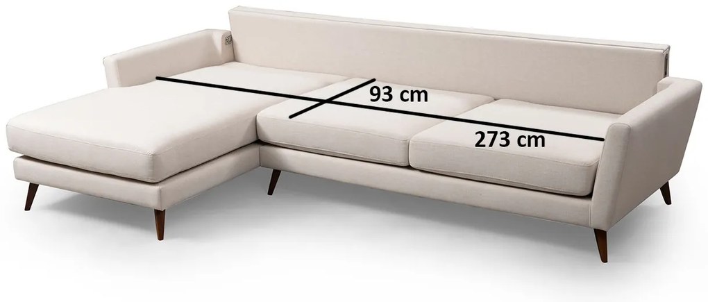 Hanah Home Rohová pohovka MAYORKA levý roh béžová 303 cm 560ARE1151