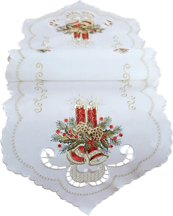 Ubrus Červené svíčky 40 × 140 cm