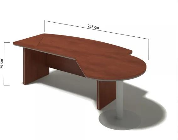 Stůl Manager LUX, pravý, 255 x 155 cm / Bříza