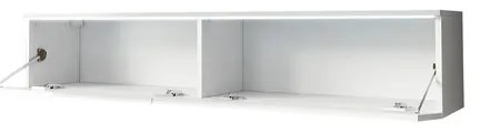 TV stolek/skříňka Dlone 140 MDF, Barva: czarny grafit / jodełka czarny, Osvětlení: osvětlení LED - bílé