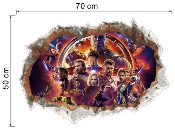 Živá Zeď Samolepka na zeď Avengers Infinity War