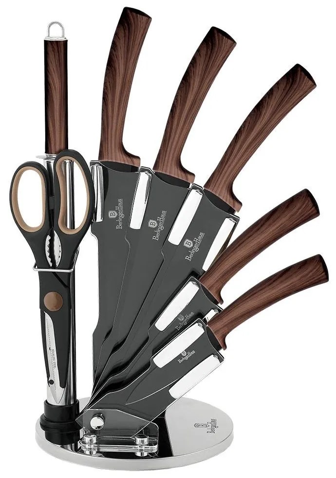BERLINGERHAUS Sada nožů s nepřilnavým povrchem Forest Line Ebony Rosewood 8 ks BH-2285