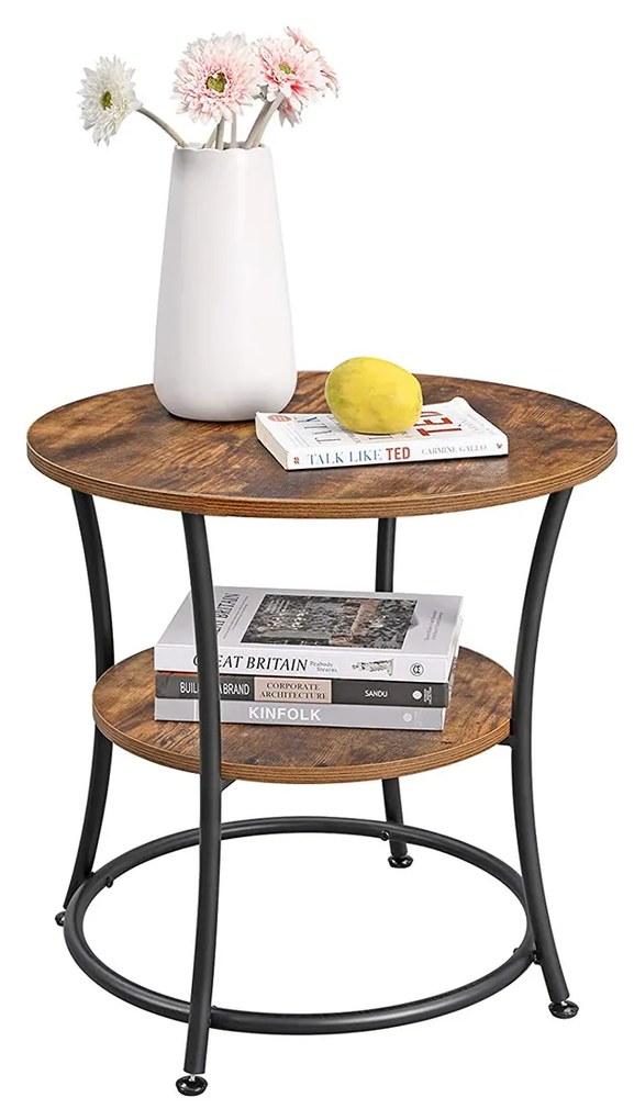 VASAGLE Odkládací stolek Industry - 55x55x55 cm