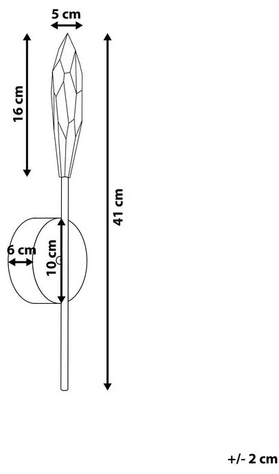 Nástěnná LED lampa stříbrná LUKINA I Beliani