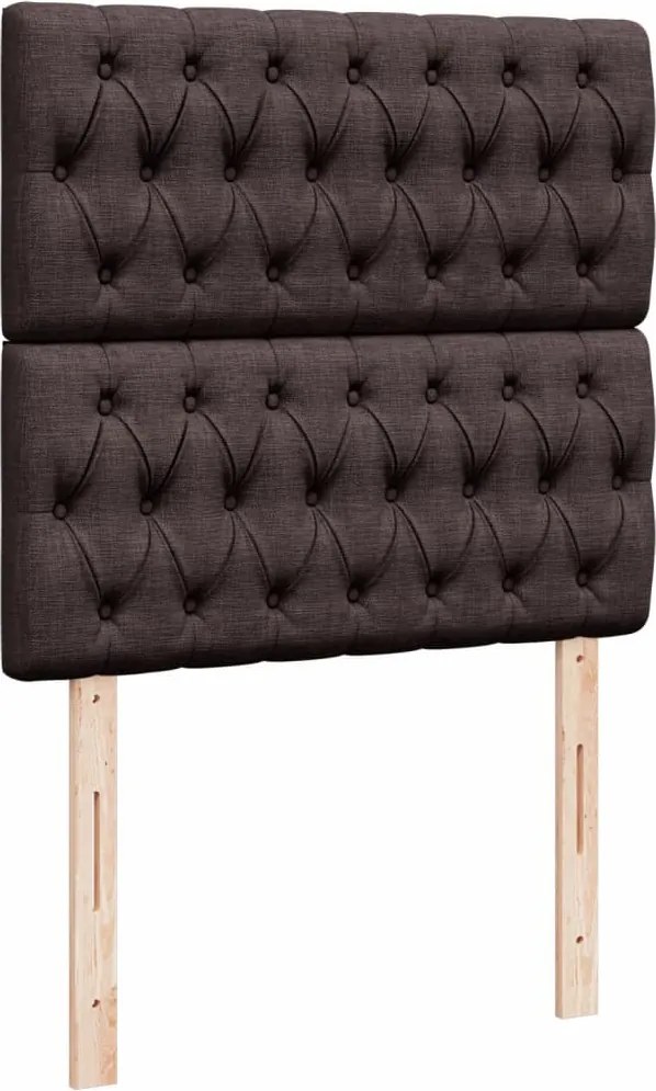 Box spring postel s matrací tmavě hnědá 80x200 cm textil 3292625