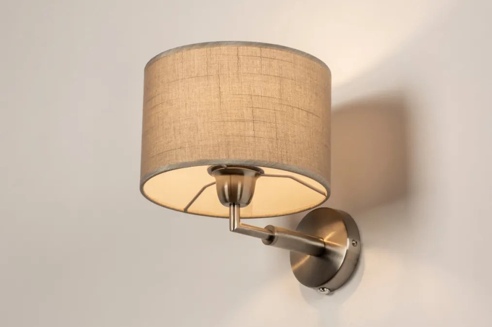 Nástěnné designové béžové svítidlo do ložnice Rondo Taupe