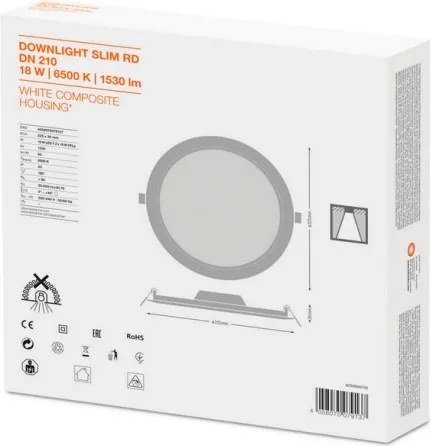 LED podhledové svítidlo LEDVANCE Slim Round 210mm 18W/6500K studená bílá