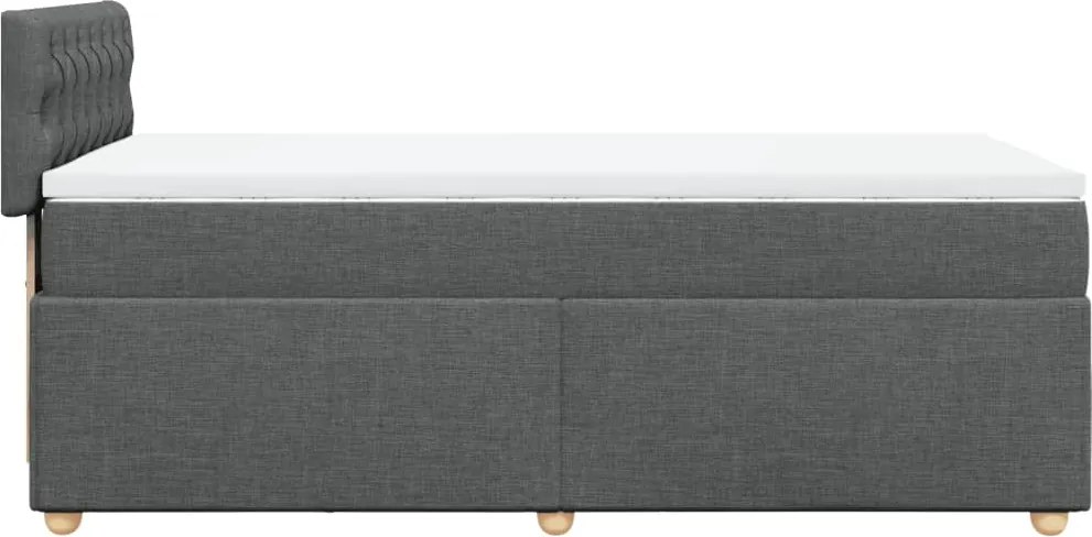 Box spring postel s matrací tmavě šedá 90x190 cm textil 3286543