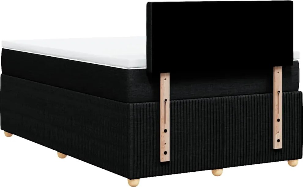 Box spring postel s matrací černá 120x190 cm textil 3287411