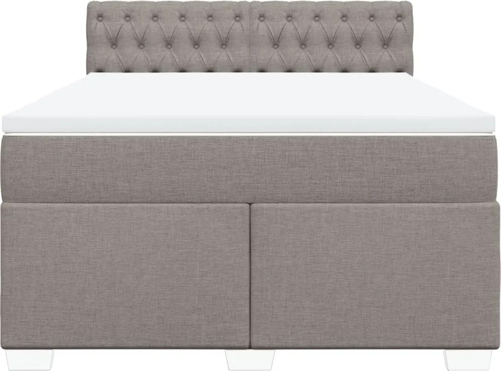 Box spring postel s matrací taupe 140x200 cm textil 3285922