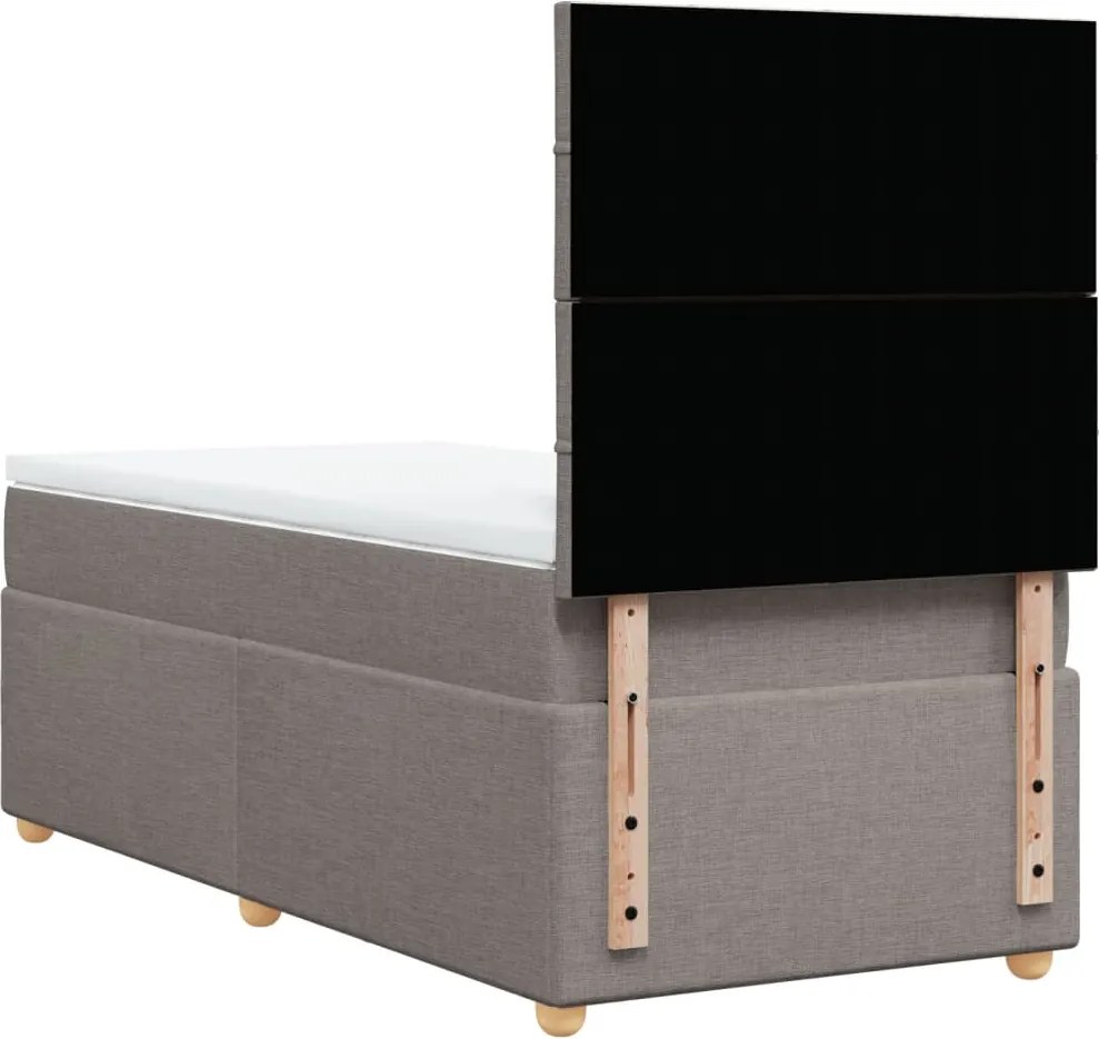 Box spring postel s matrací taupe 100 x 200 cm textil 3291195