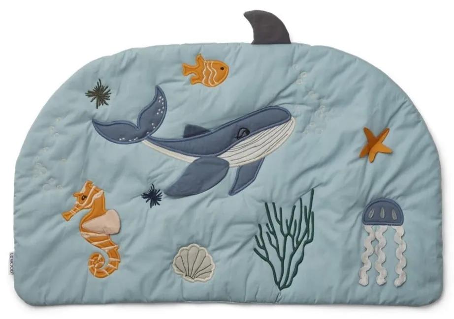 LIEWOOD Hrací deka pro miminko Sofie Sea Creature Mix, modrá barva, textil
