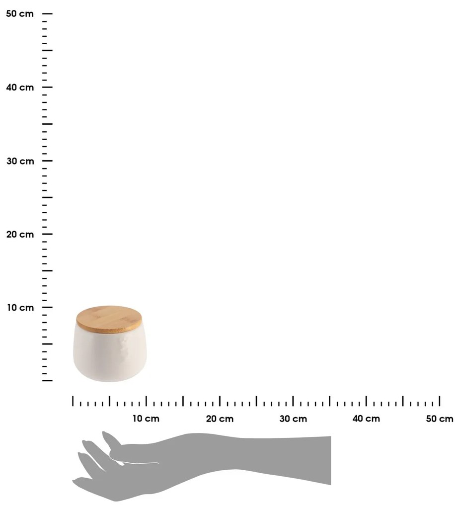 Koupelnová nádoba Attolico, bílá/s dřevěnými prvky