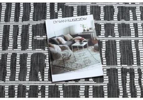 Dywany Luszczow Kusový koberec SISAL SION MŘÍŽ linky 22144 černý / ecru Rozměr koberce: 120 x 170 cm