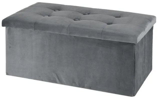 PROGARDEN Taburet s úložným prostorem 76 x 38 cm VELVET šedá KO-101000790seda