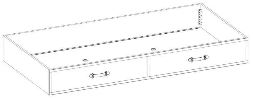 Zásuvka k posteli Jack 90x180cm - dub lancelot