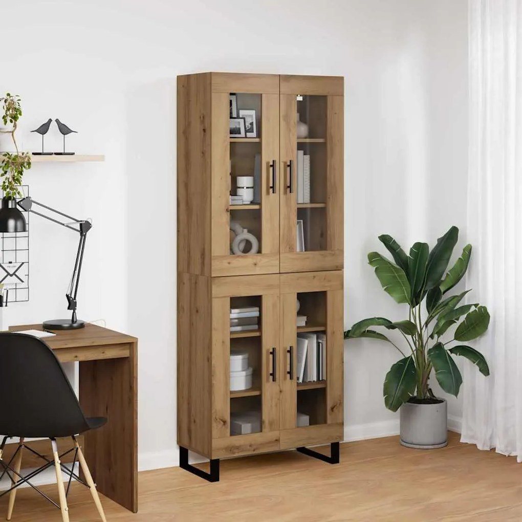 Vysoký bufet 2 ks Artisanový dub 69,5 x 34 x 180 cm 3403196