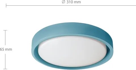 Brilagi - LED Stropní svítidlo MATTEO LED/24W/230V pr. 31 cm tyrkysová