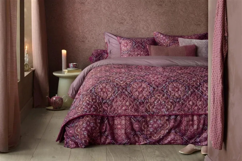 Pip Studio povlečení z broušeného kepru ( Twill ) Mosaico červené 200x200 + 2 x 70x90 cm (Luxusní povlečení z materiálu brushed twill)