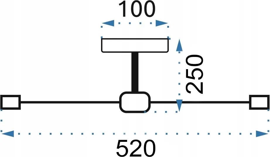 Toolight Toolight, stropní svítidlo 5xE27 APP1024-5CP, černá, OSW-06114