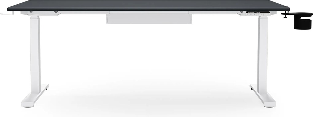 Elektrický stůl s nastavitelnou výškou ergonomický bílo-antracitový,1600x800 mm: ARIA