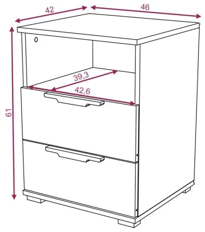 Noční stolek NED bílá