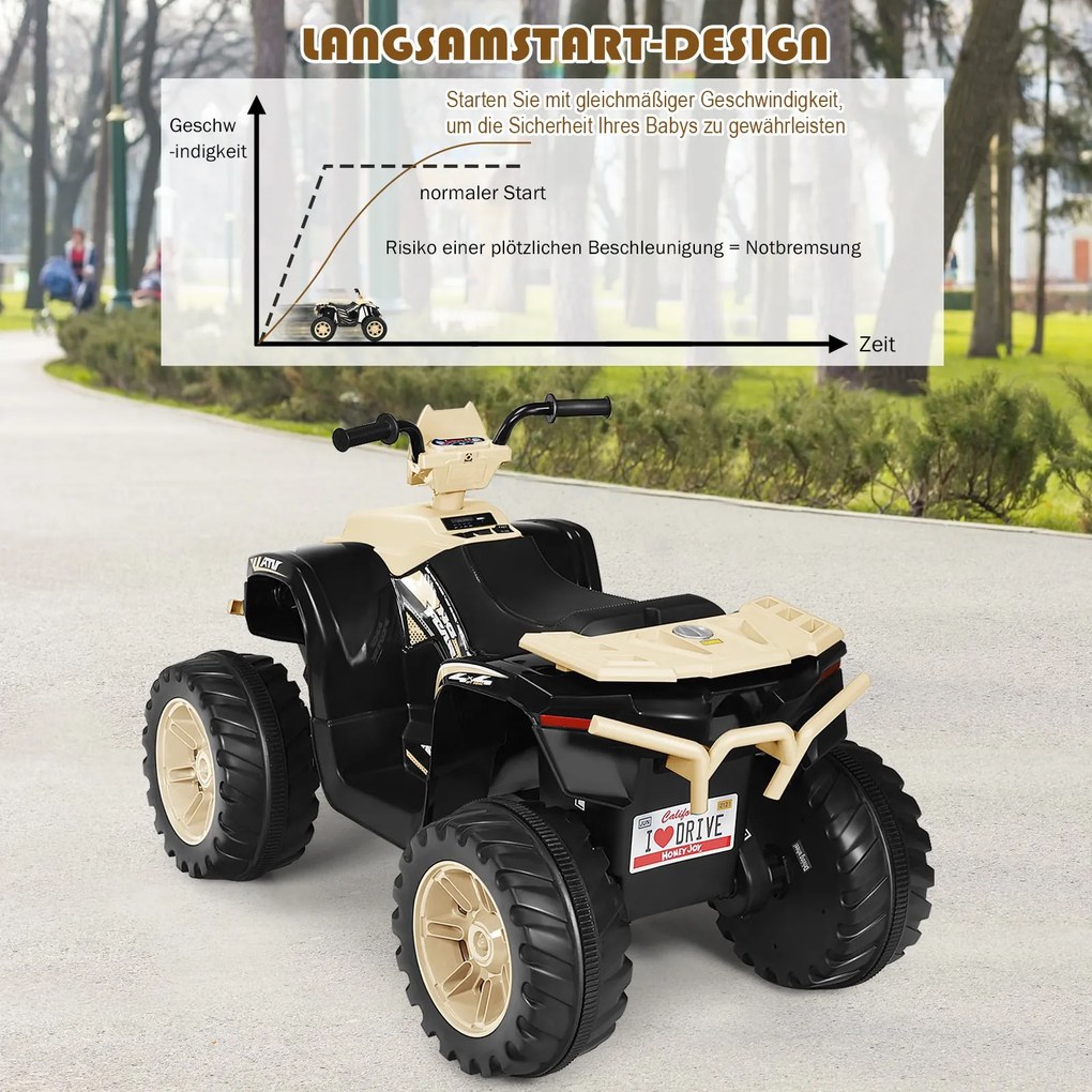 Costway 12 V elektrická dětská čtyřkolka se světlomety mini elektrická čtyřkolka