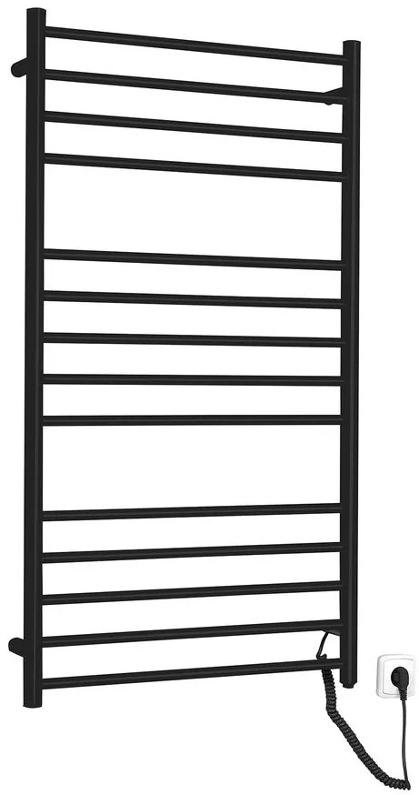 , REDONDO elektrický sušák ručníků, kulatý, 630x1160 mm, 130 W, černá, ER230BV