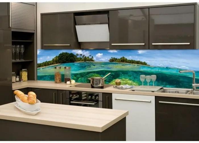 DIMEX | Fototapeta do kuchyně Korálový útes KI-260-013 | 260 x 60 cm | zelená, modrá