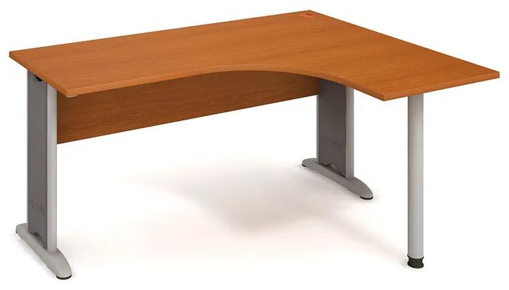 HOBIS Rohový kancelářský psací stůl SELECT, 1600 x 1200 mm, levý, třešeň