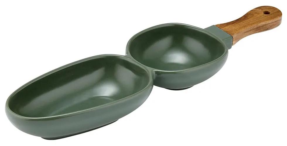 Tmavě zelená porcelánová servírovací miska Ladelle Essentials