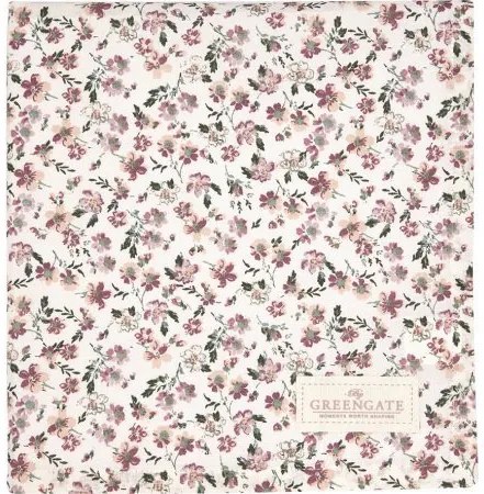 GreenGate Bavlněný ubrus Marie Petit Dusty Rose 100x100cm