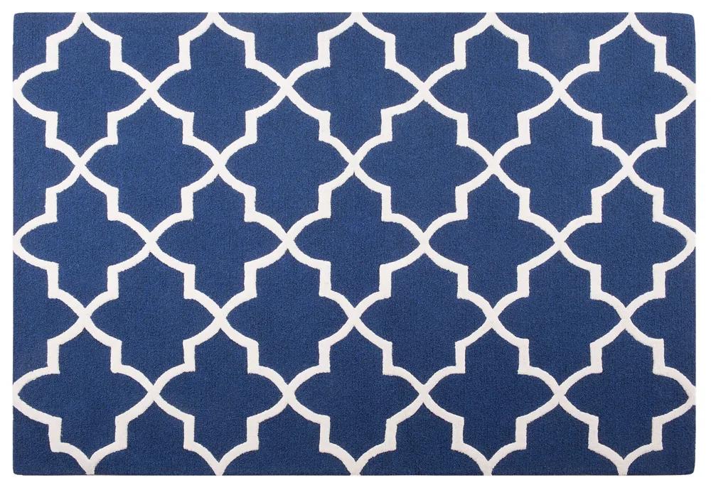 Modrý bavlněný koberec 160x230 cm - SILVAN