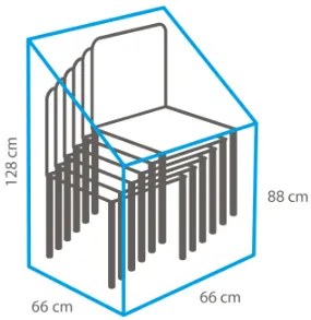 Obal na židle 66x66x128/88cm Winza