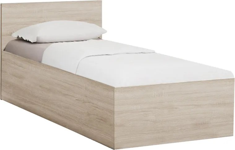 Postel SOFIA 90 x 200 cm, dub sonoma Matrace: Matrace Coco Maxi 20 cm, Rošt: S laťkovým roštem
