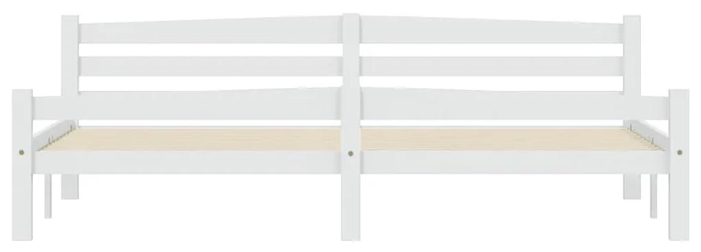 vidaXL Rám postele bílý masivní borové dřevo 200 x 200 cm
