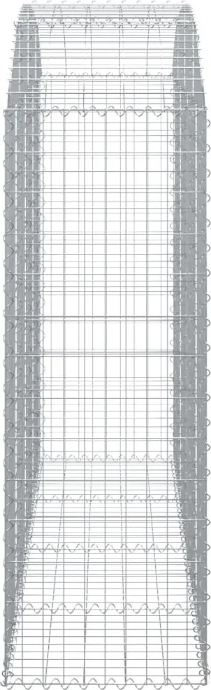Klenutý gabionový koš 200 x 50 x 140/160 cm pozinkované železo 153477