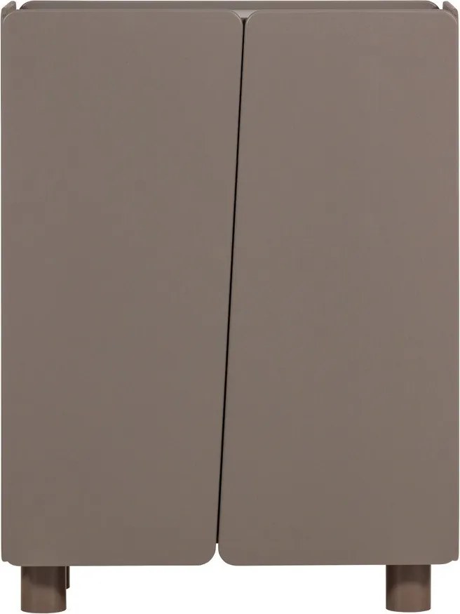 Hnědá skříňka z borovicového dřeva 100x135x45 cm Root – WOOOD