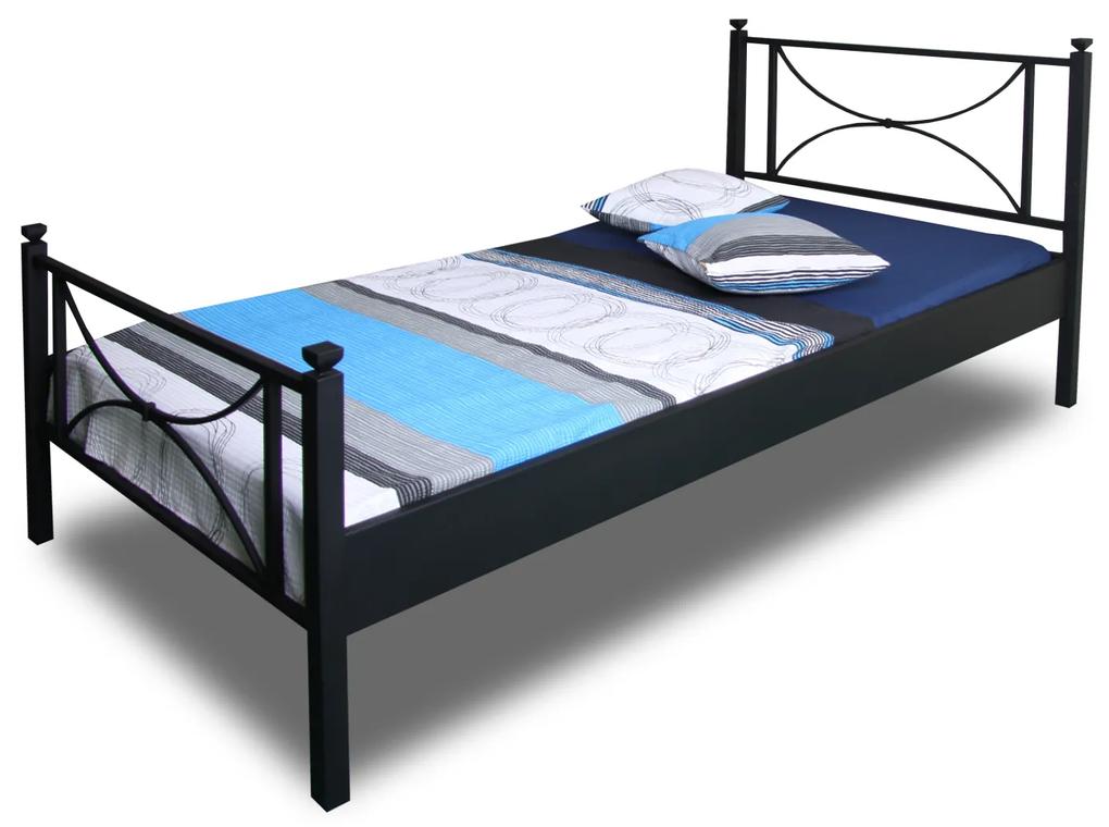 Nábytek ATIKA s.r.o. Kovová postel STELA Povrchová úprava: černá, Rozměr: 80 x 200 cm