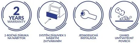 Cersanit Tirso, závěsná skříňka pod umyvadlo 594x447x572 mm, zelená matná, S1015-015